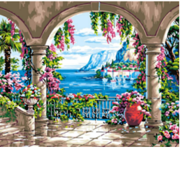 Adult Paint by numbers – Mediterranean Framed canvas 50 x 40 | Shop ...