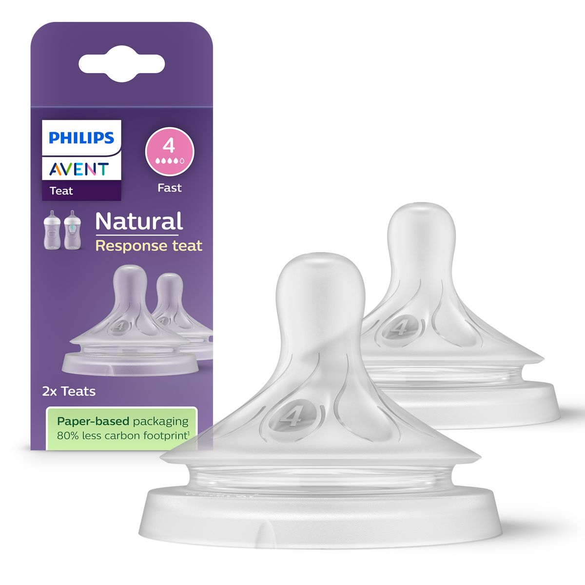 Philips Avent Natural Response Teat, 2 pieces, Flow 4, 3m+ | Shop Today ...