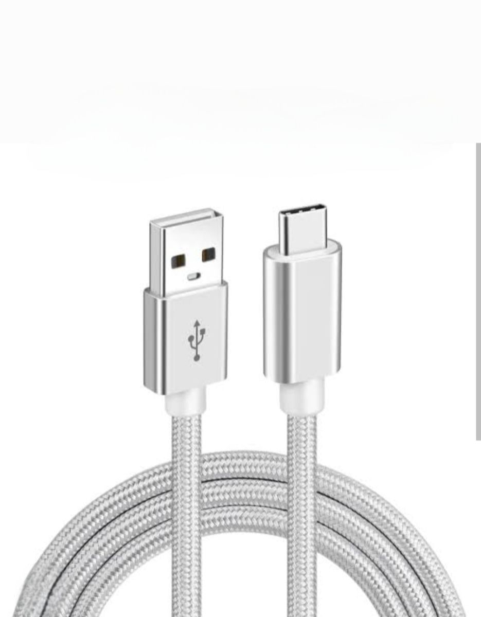 2 Meter Fast Charging Nylon Braided USB to USB Type C Data Cable ...