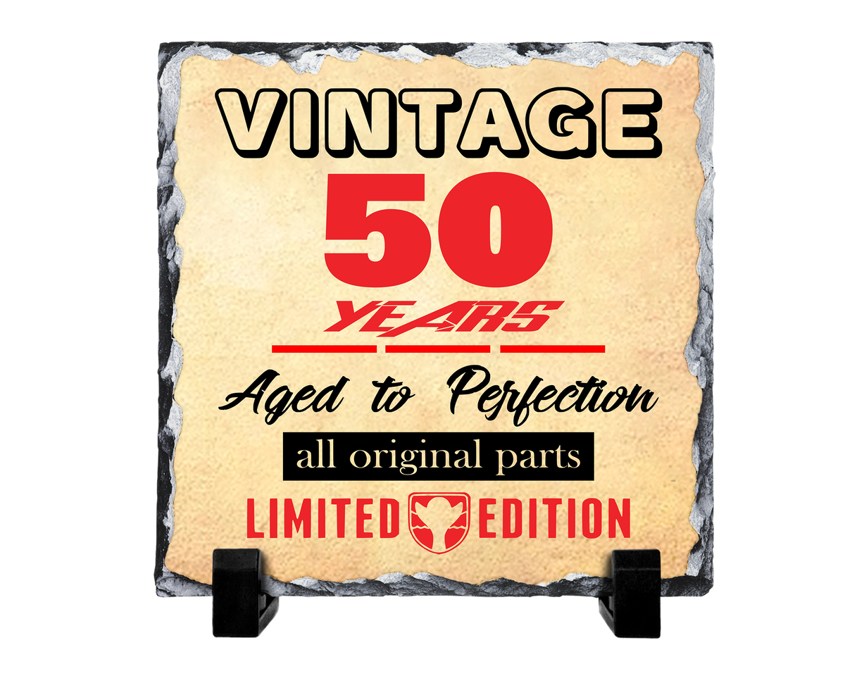 Vintage 50 Years 50th Birthday T Rock Slate Shop Today Get It