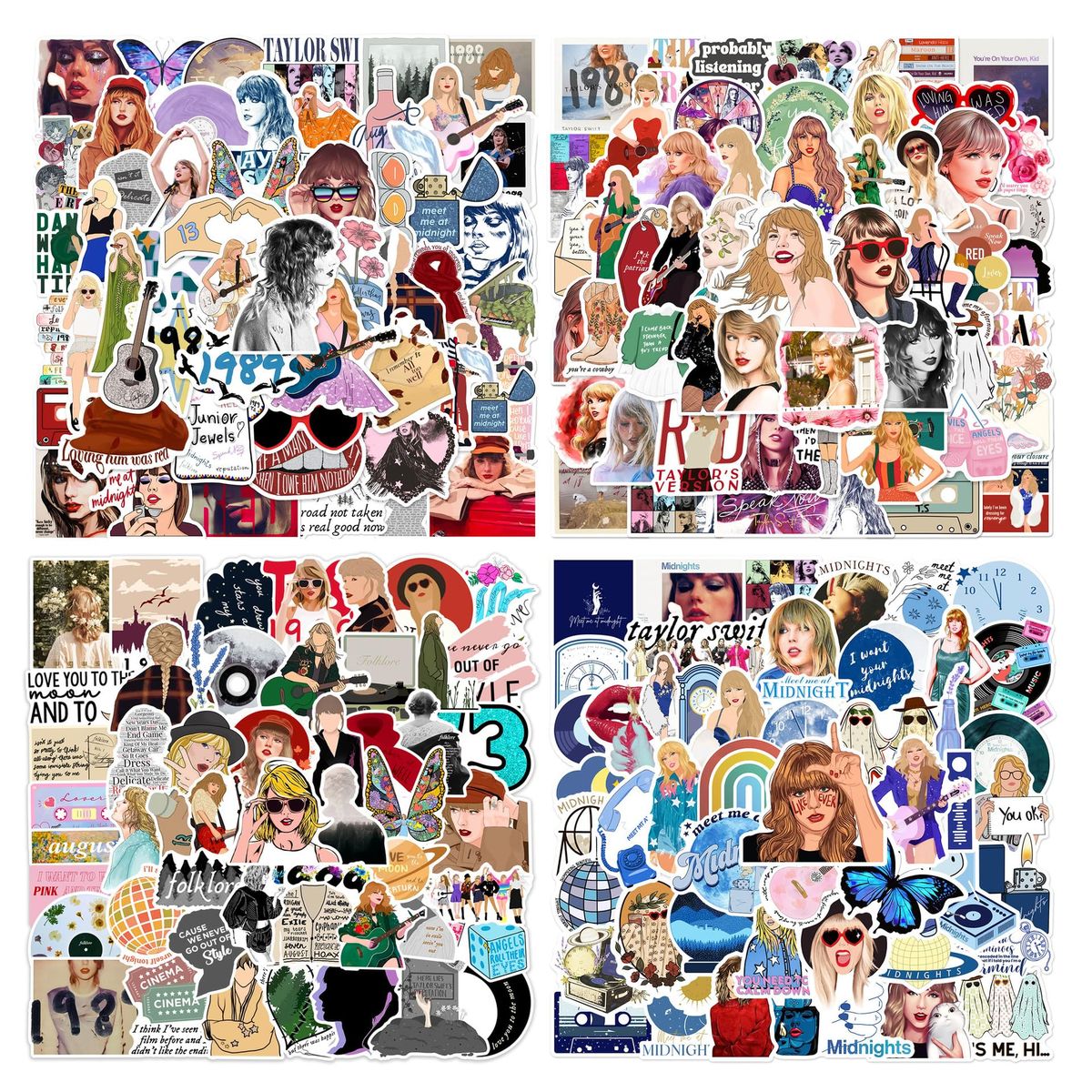 200 Piece Themed Taylor Swift Popular Tayloris Music Sticker Set for ...