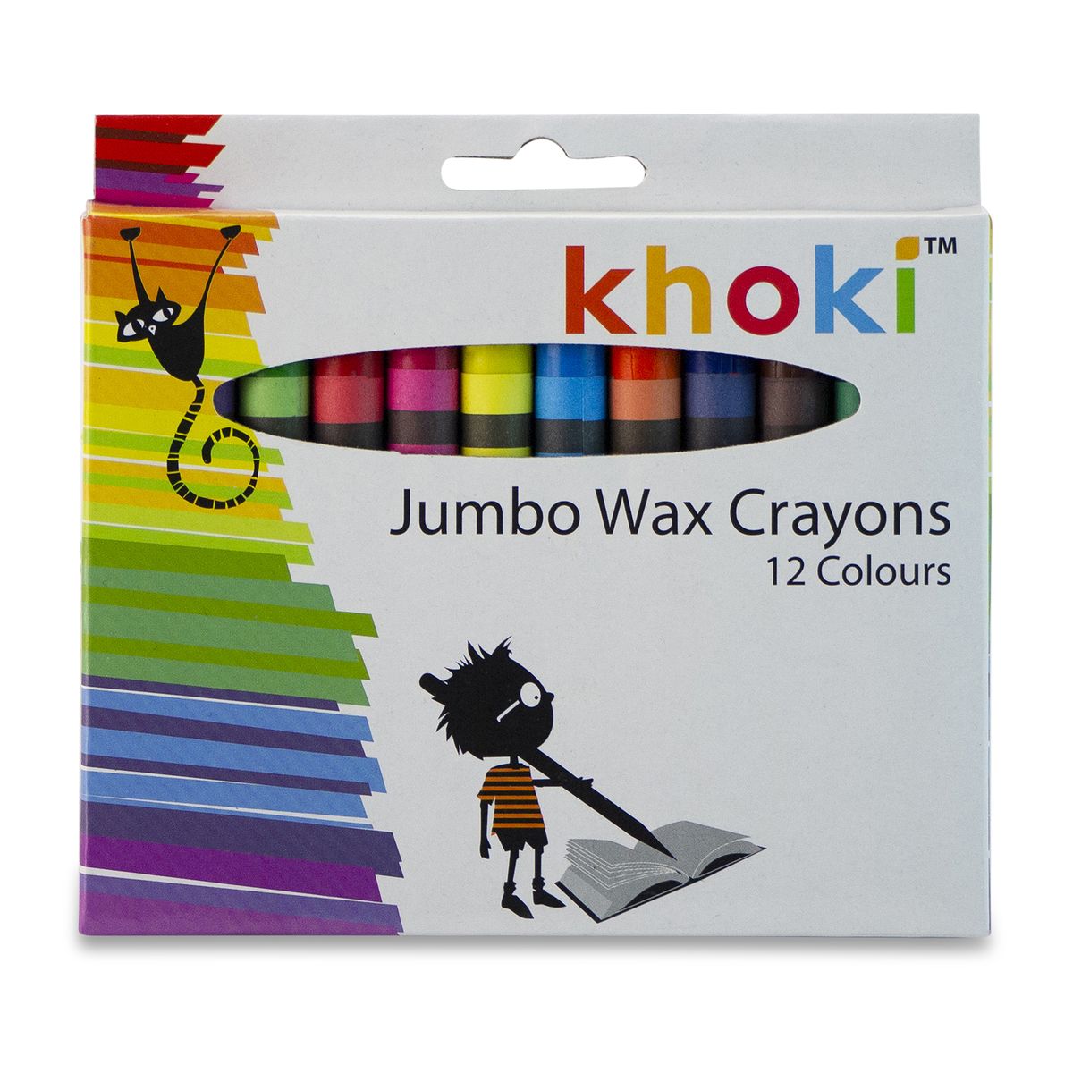Khoki - Art & Craft - Wax Crayons - Jumbo - Assorted Colours - 12 Piece ...