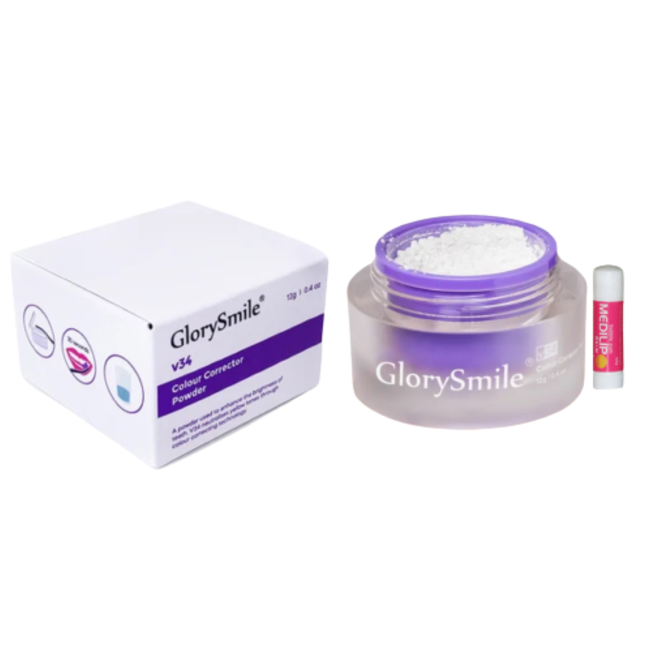V34 Purple Teeth Whitening Powder with added Lip Balm | Shop Today. Get ...