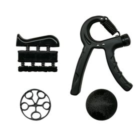 4 in 1 Hand Grip Strengthener Forearm Grip Workout Kit - Black | Shop ...
