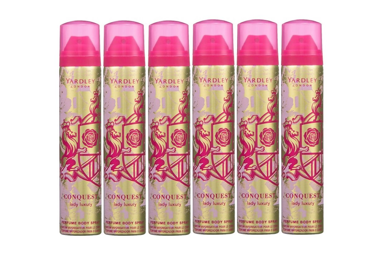 Yardley Conquest Lady Luxuty Perfume Body Spray 6 x 90ML | Shop Today ...