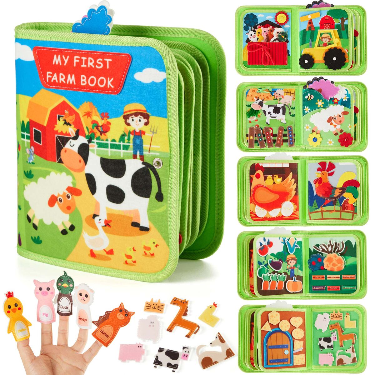 Chenshia Busy Book &Toddler Activity Book Montessori Activity Board Toy ...