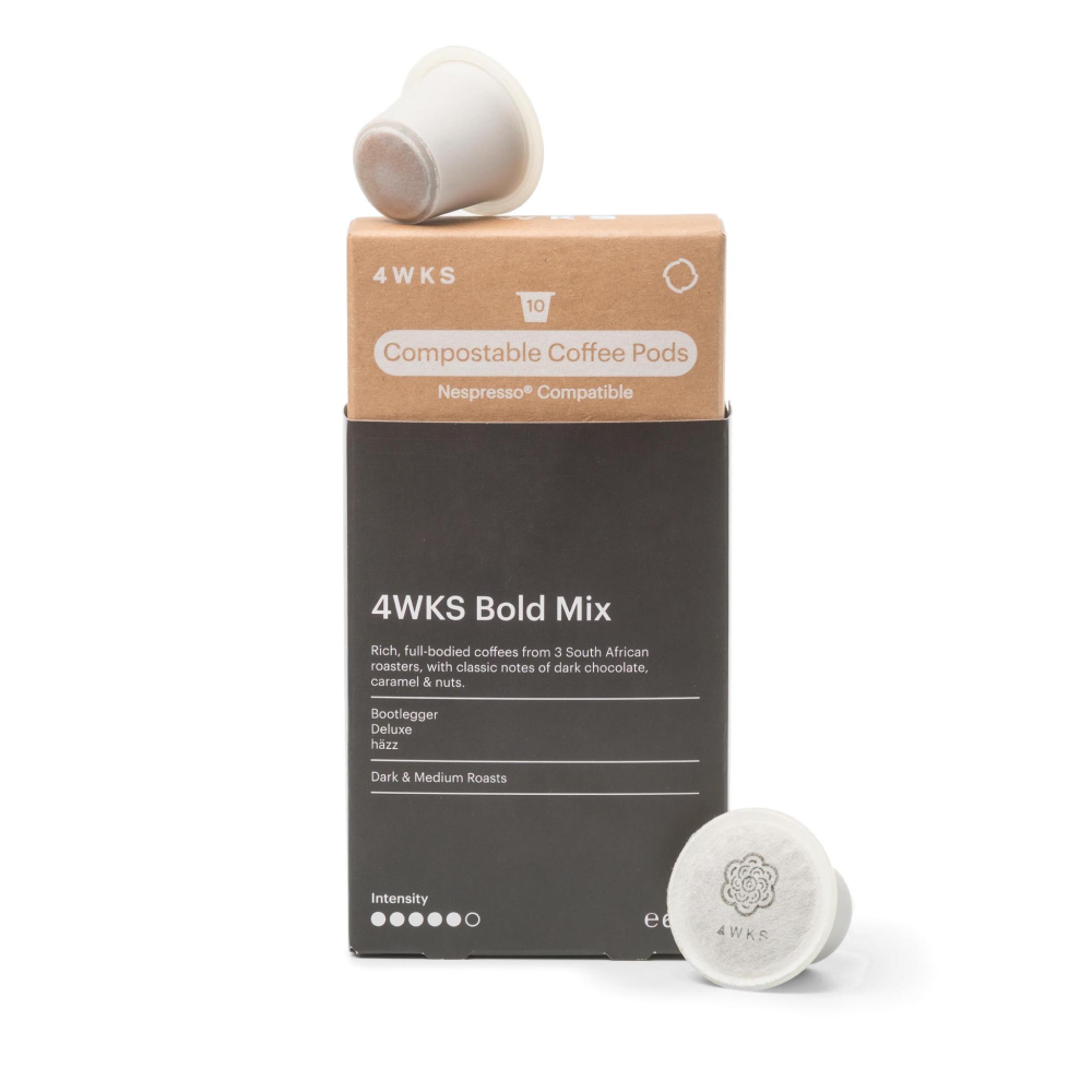 4WKS Bold Mix - 10 Compostable Nespresso Compatible Coffee Capsules ...