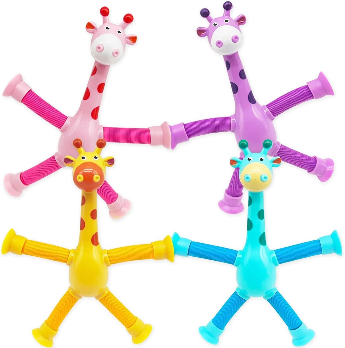 Light Up Sensory Giraffe Pop Tubes Suction Fidget Toy - Set of 4 | Shop ...