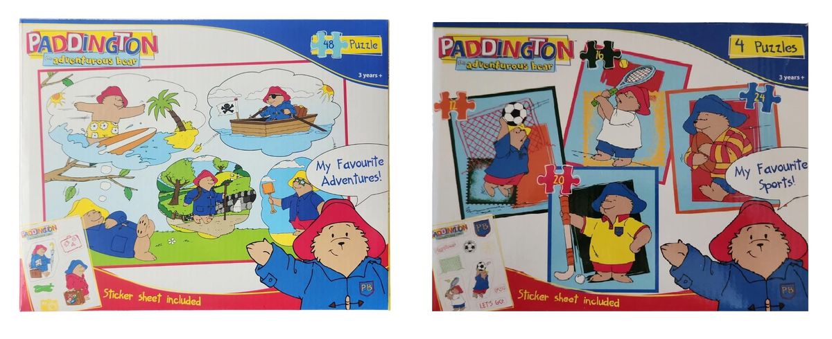 Paddington Bear Puzzle Combo - 48 Piece Puzzle & 4 Paddington Bear ...
