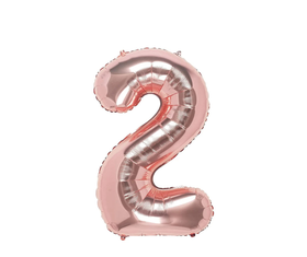 Rose Gold Number 2 Foil Balloon 40 Inch/101cm Helium Kids Adult Party ...