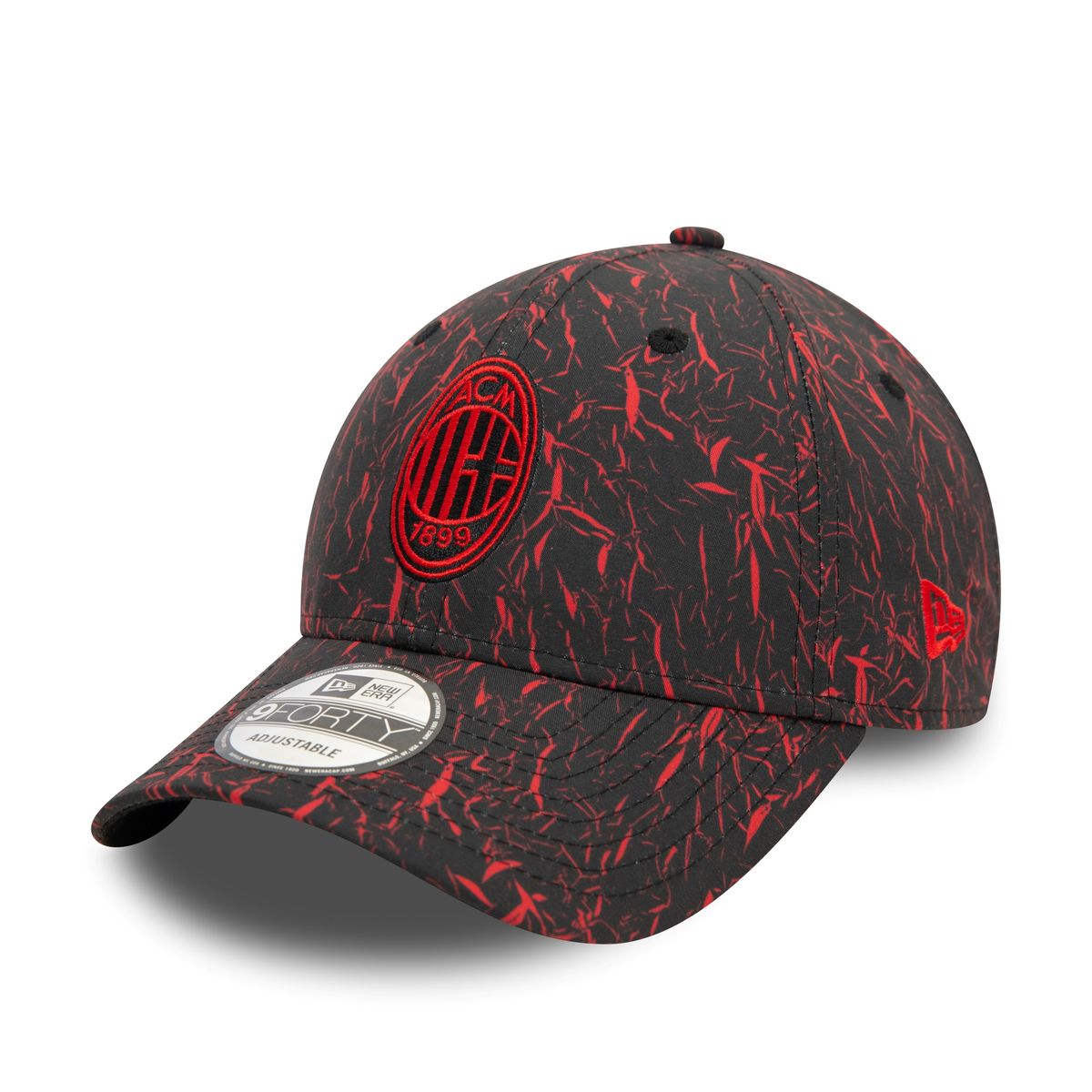 AC Milan Crinkle All Over Print Black 9Forty Adjustable Cap - Unisex ...