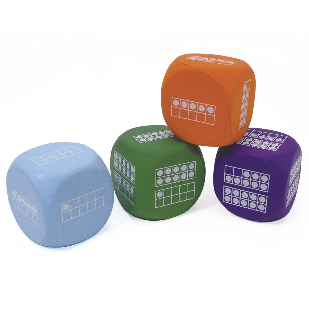 Greenbean Mathematics Ten Frames Dice - Set of 12 | Shop Today. Get it ...
