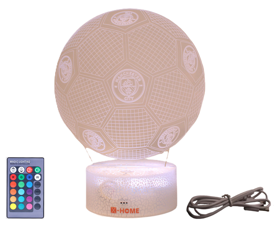 X-HOME Manchester City 3D Illusion Night Lamp Soccer Football Fans ...