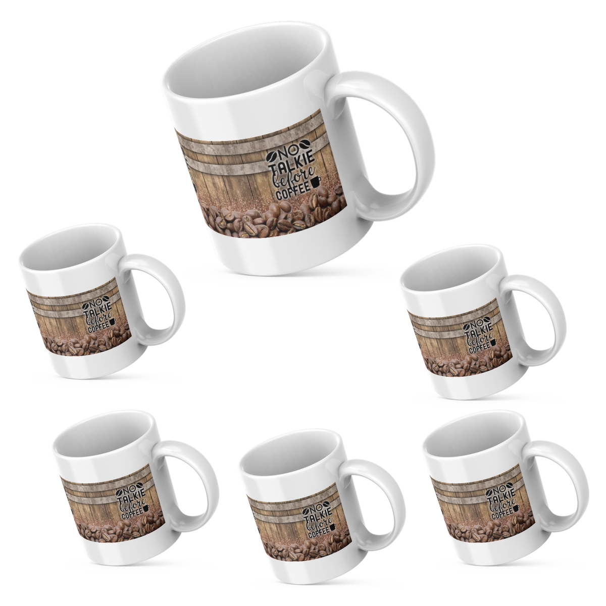 No Talkie Before Coffee - Printed Coffee Mug s 6 Pack | Shop Today. Get ...