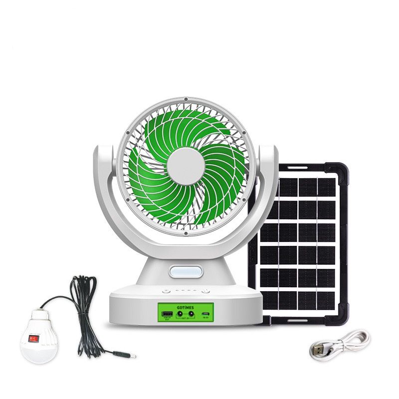 GDTIMES 7-inch multifunctional solar charging fan | Shop Today. Get it ...