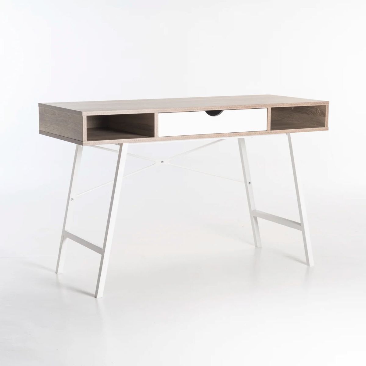 LUCA 120cm DESK- WHITE/OAK | Shop Today. Get it Tomorrow! | takealot.com