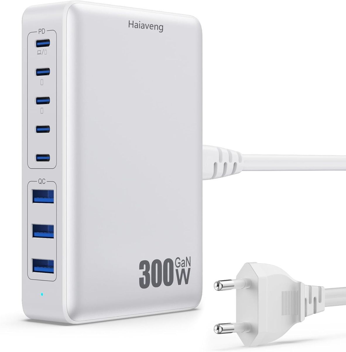 USB C Charger 300W USB C Charger Block 8-Ports GaN IV Fast Charging ...