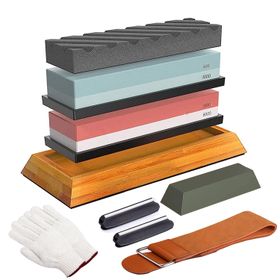 Double-sided Whetstone Knife Sharpening Kit-400/1000 3000/8000 | Shop ...