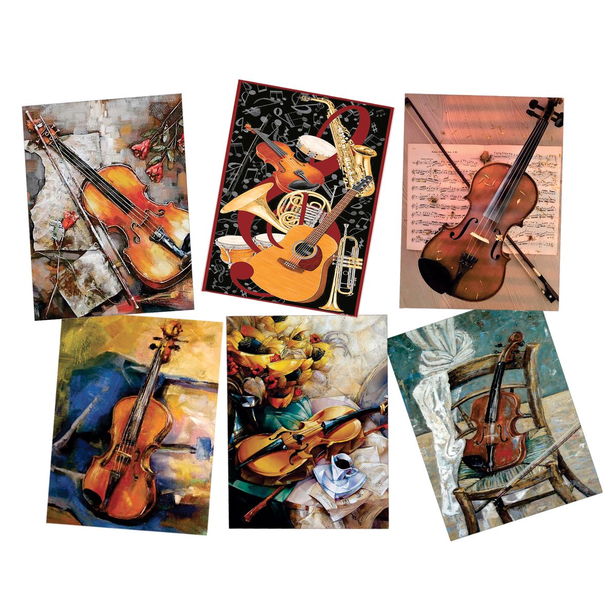 Decoupage Tear Resistant Transfers - Colourful Violins A4 | Shop Today ...