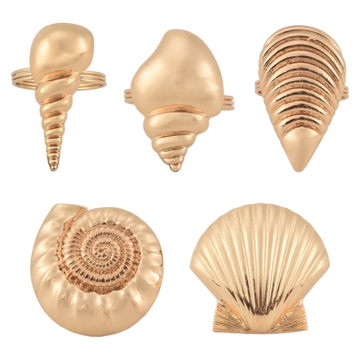 Sea Shells Metal Napkin Rings For Weddings Family Table Supplies | Shop ...