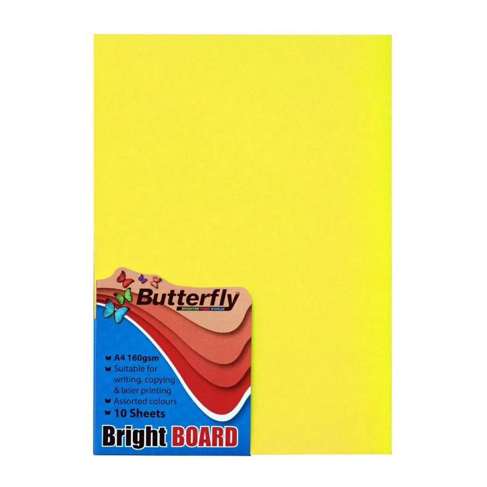 Butterfly Board - A4 160gsm Bright Singles - Wrapped (Yellow) | Shop ...