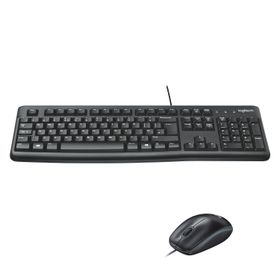 Logitech MK120 Wired Keyboard and Mouse With Whisper Quiet Keys - Black ...