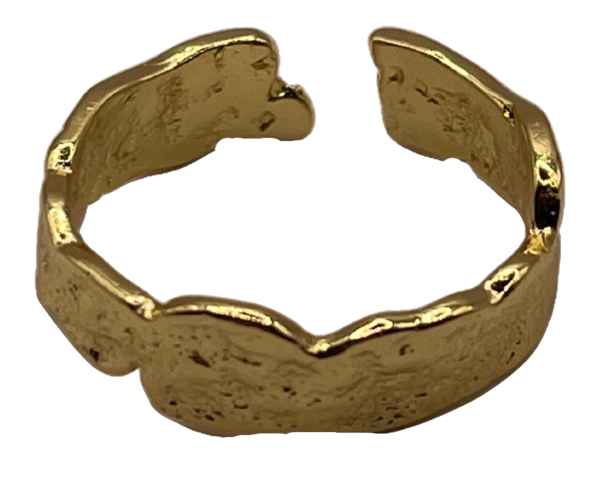 Molten Melted Ring Gold, Roman Crown Gold Ring Vintage | Shop Today ...