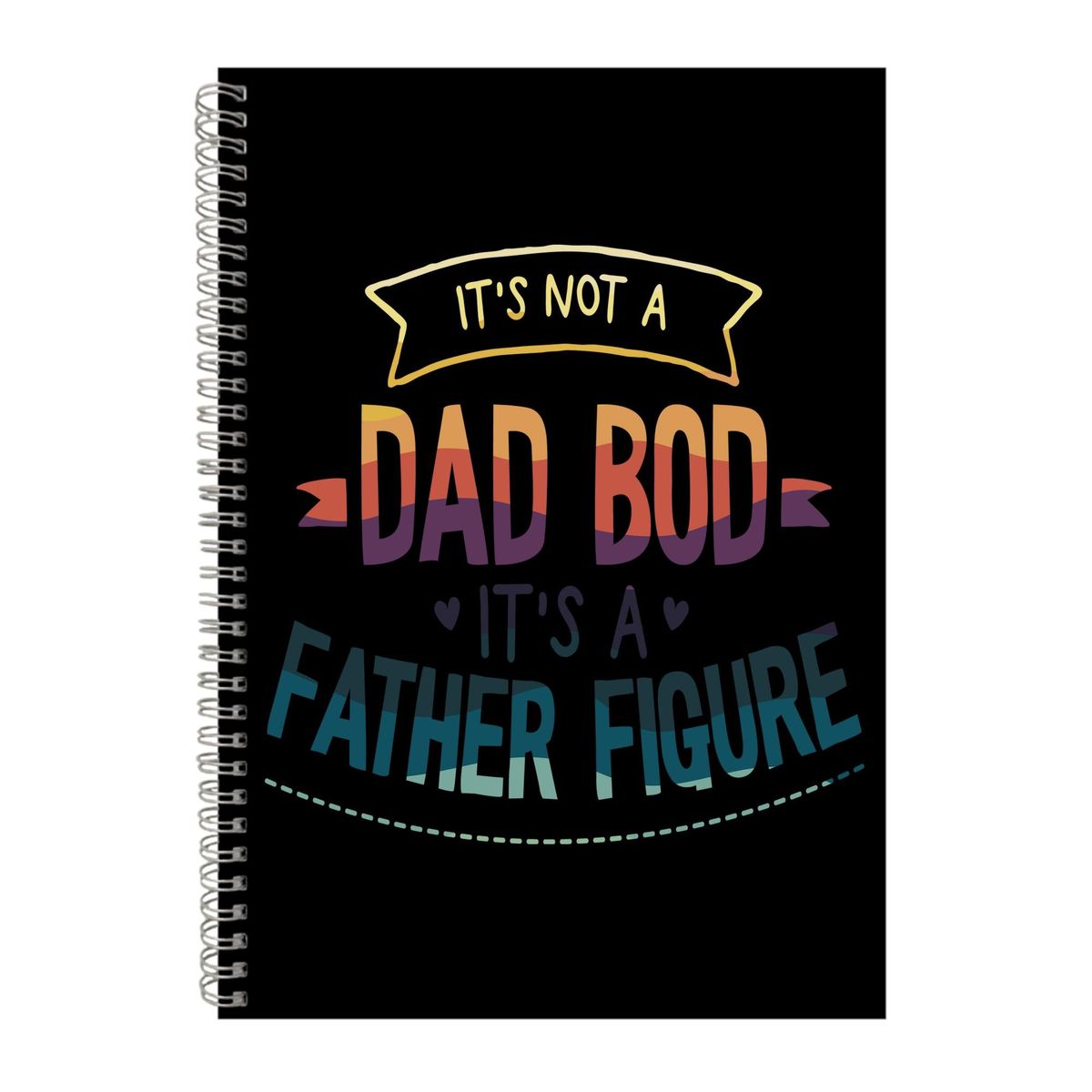 Father Figure A4 Notebook Pad for Men Father's Day Graphic Words ...