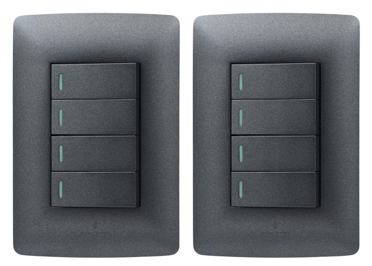Hello Today Metallic Black 4 Lever 1 Way Light Switch - 2 Pack | Shop ...