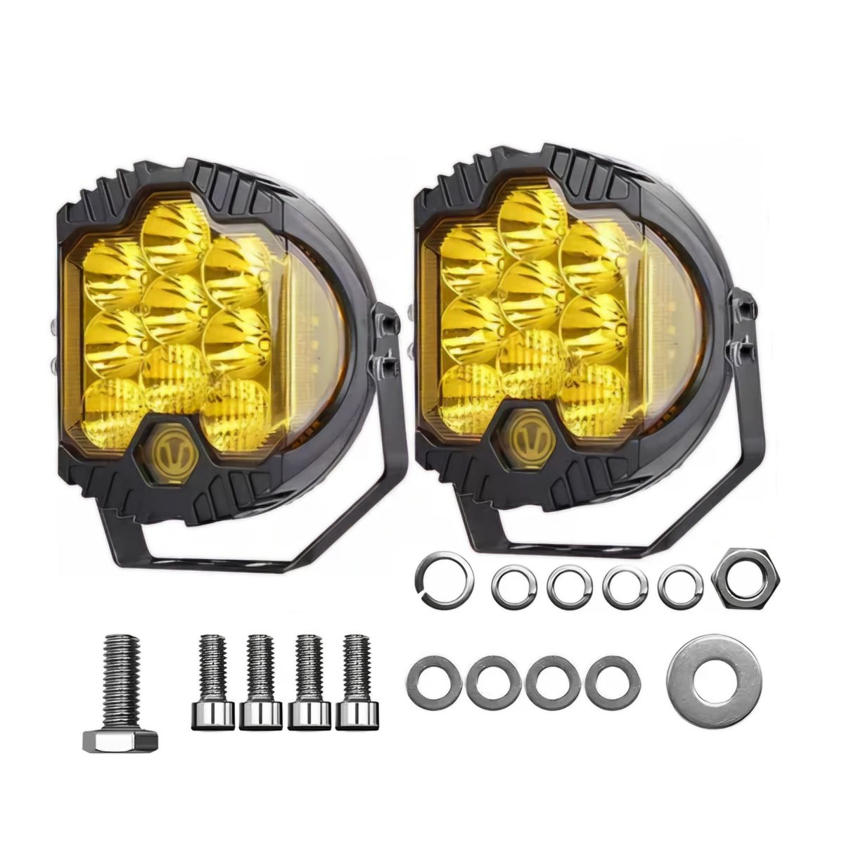 2 Piece 5 Inch Led Offroad 4x4 & SUV Spot Lights With Brackets & Bolt ...
