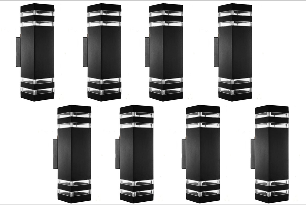 8 Bern Dual Light Outdoor Wall Lights - Black | Shop Today. Get it Tomorrow! | takealot.com