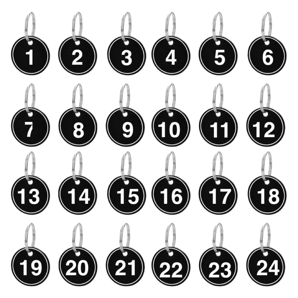 Craft Tool Multifunctional Number Key Ring ID Tag Set of 24 (4cm ...