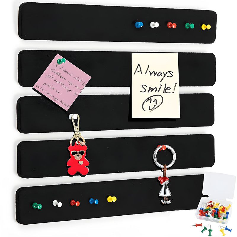 5Pcs Felt Message Picture Board Decorations with A Box of Push Pins ...