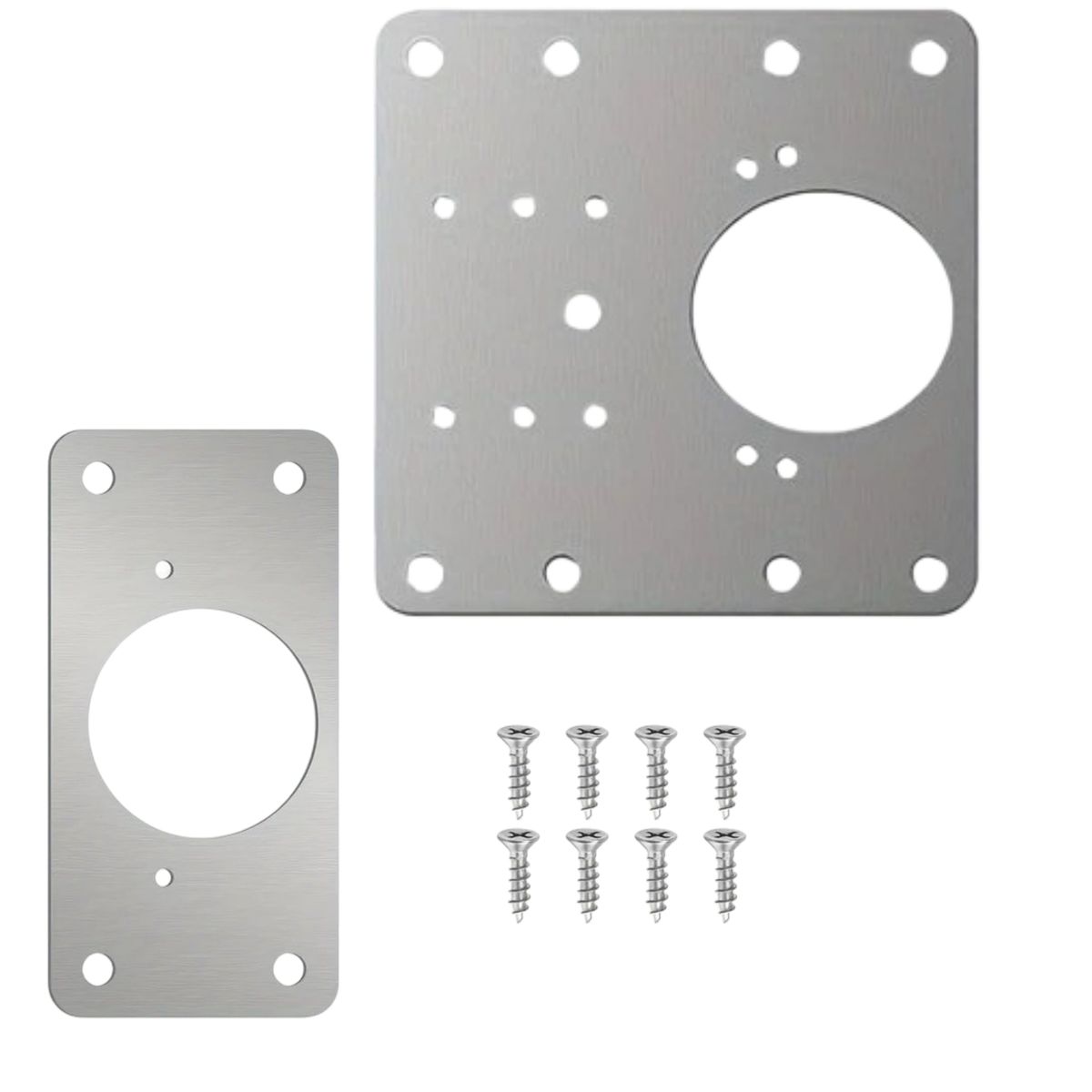 Hidden Hinge Repair Plates 2-Pack - Stainless Steel Slim & Universal ...
