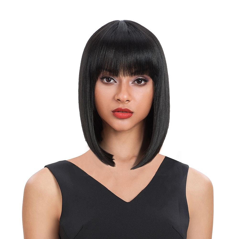 12-inch Short Straight Bob Wig Pixie Cut Synthetic Wigs | Shop Today ...