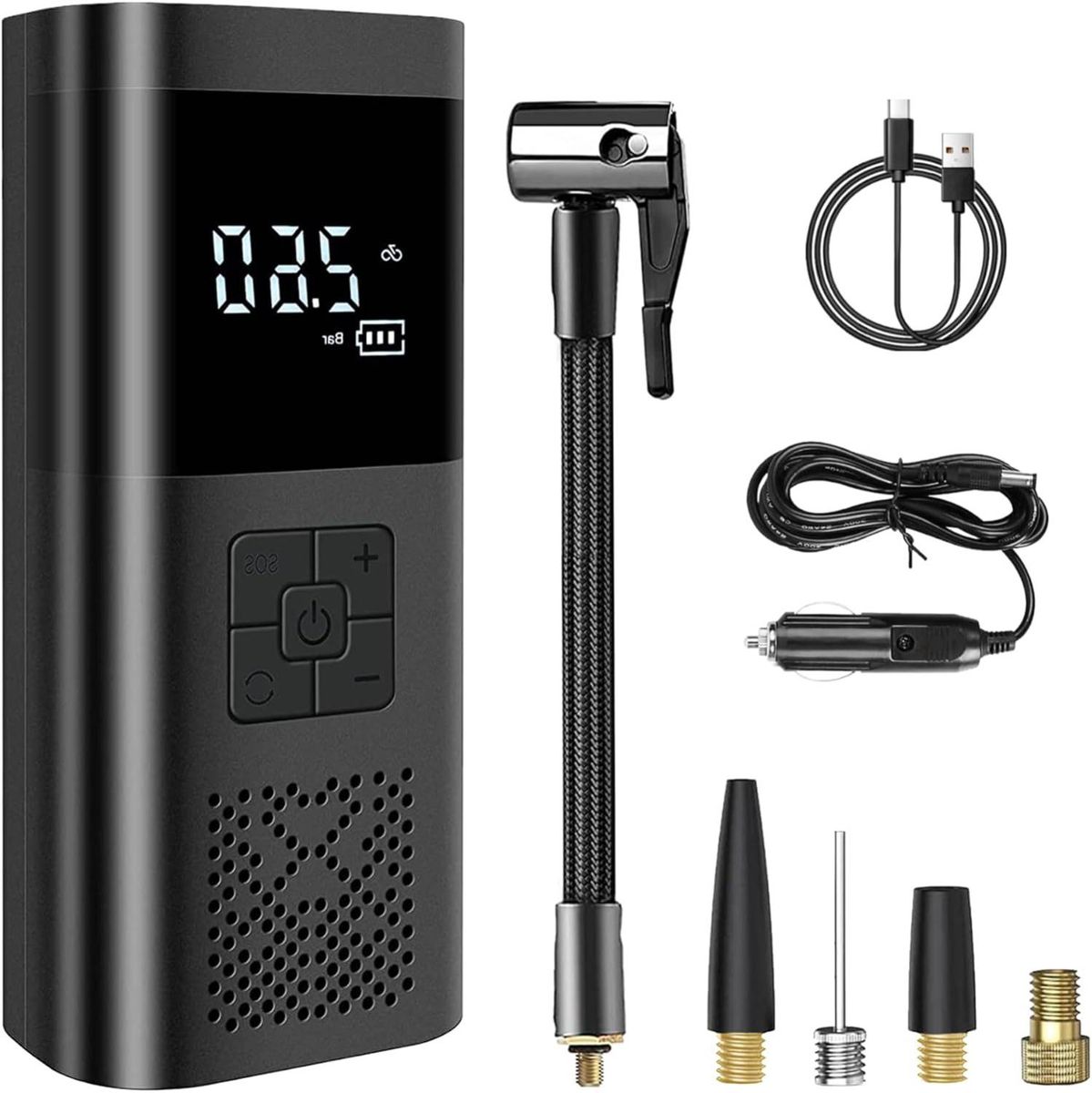 Smart Air Pump Compressor Cordless Tire Inflator 150PSI with LED ...