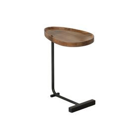 C-Shaped Wooden Oval Side Coffee Table HB-38 | Shop Today. Get it ...