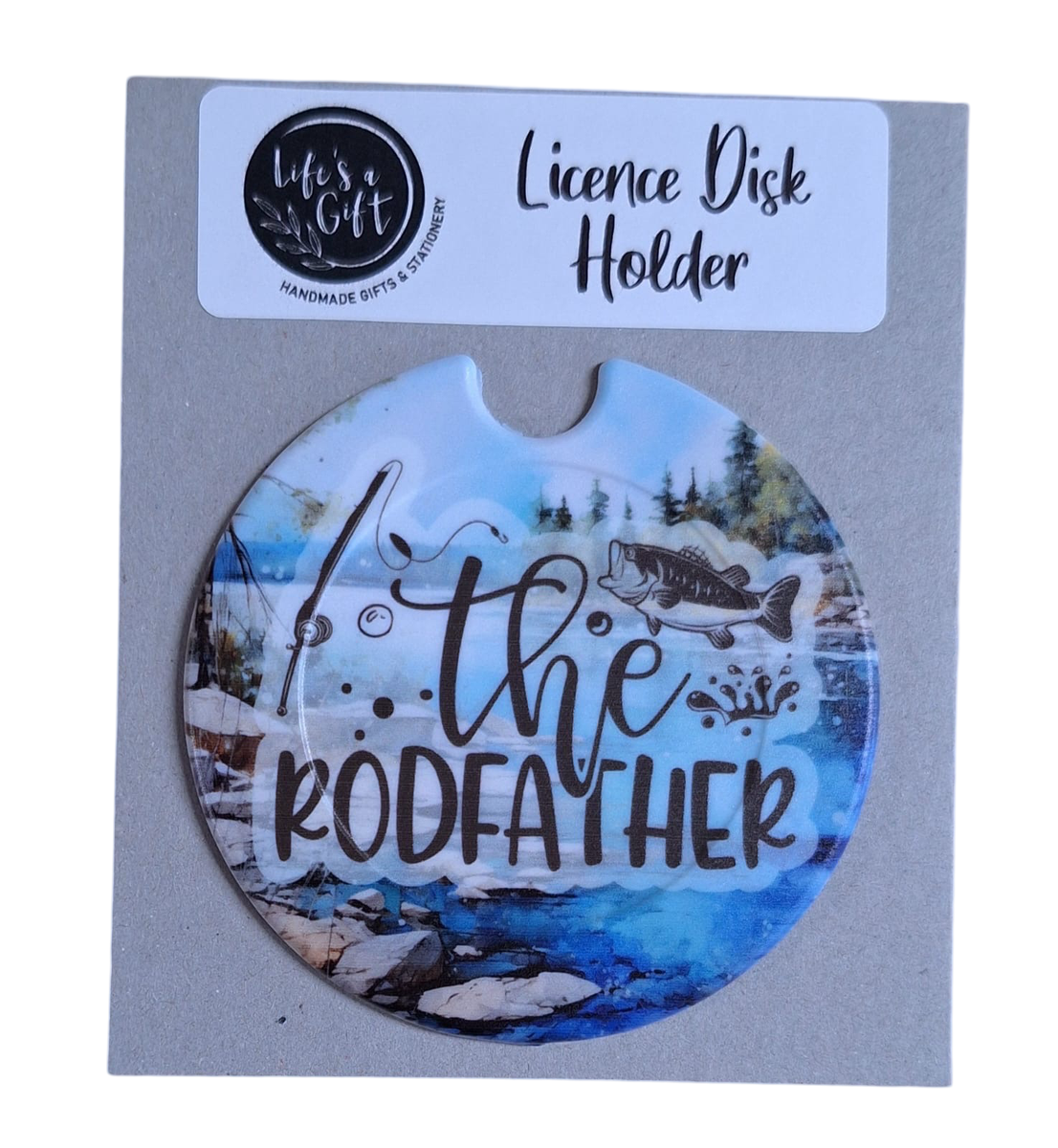 Licence Disk Holder - The Rodfather with Fish & Fishing Rod | Shop ...
