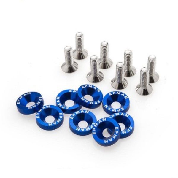 Fender Washer Flush Washer Bumper Dress Up Kit 8 Piece Blue | Shop ...