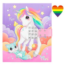 Top Model Unicorn LED Code Lock And Sound Diary & Heart Sticker(18cm ...