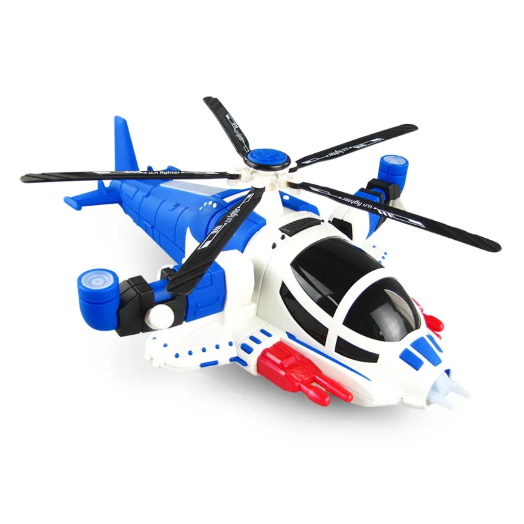 Bump and Go Helicopter Toys with Lights and Realistic Sound for Kids ...