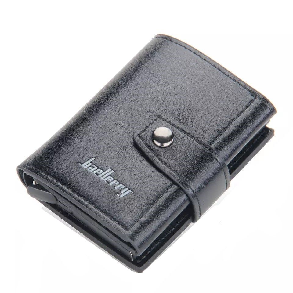 Anti-Theft - RFID PU Leather Slide Up Credit Card Wallet | Shop Today ...