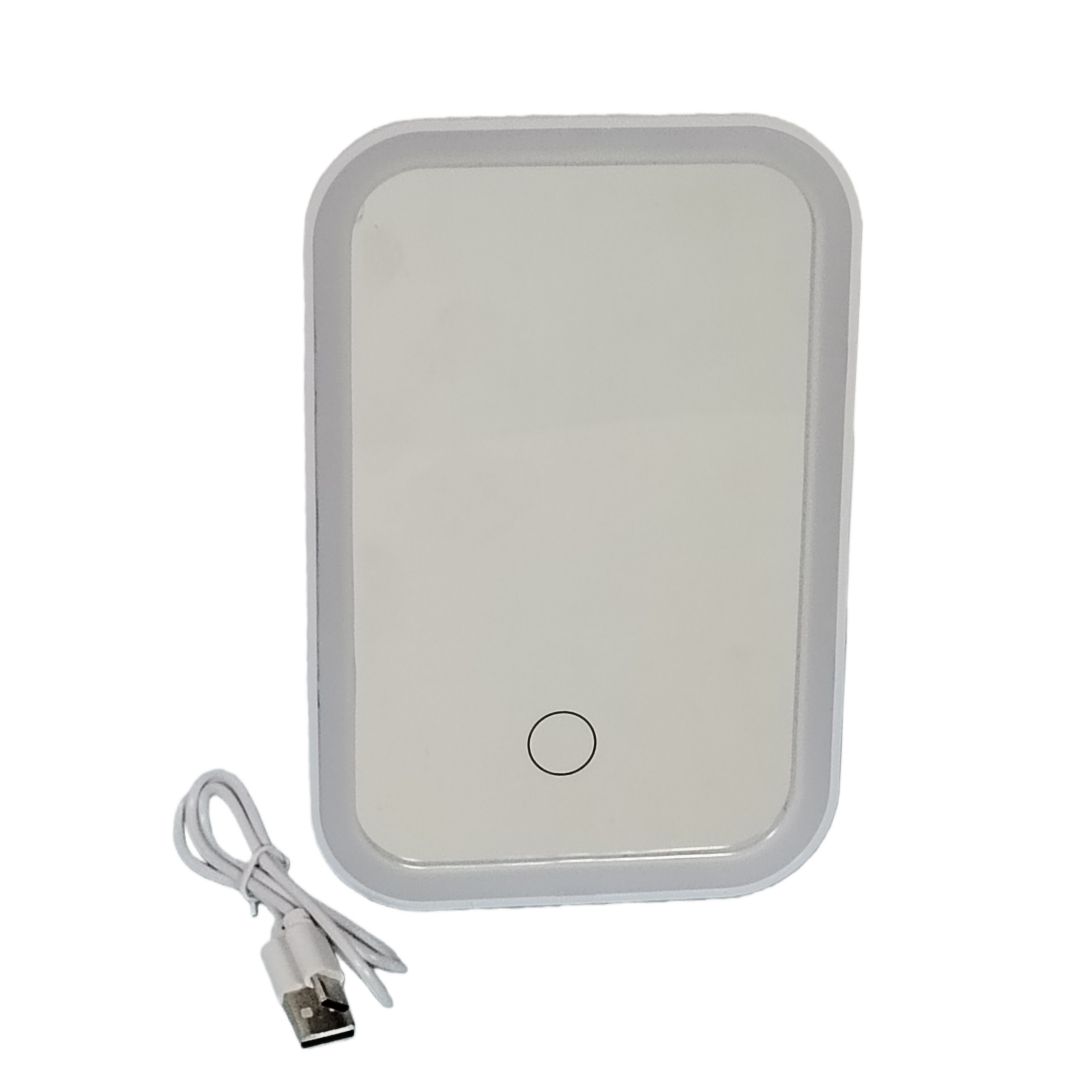 Portable LED Vanity Mirror 3-Color Dimmable Lighting Makeup Mirror ...