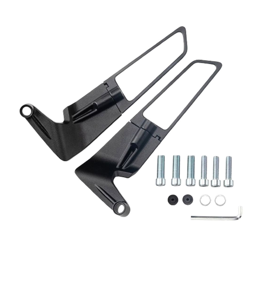 Motorcycle Mirrors Universal 10MM and 8MM-Adjustable-Double Rotation ...