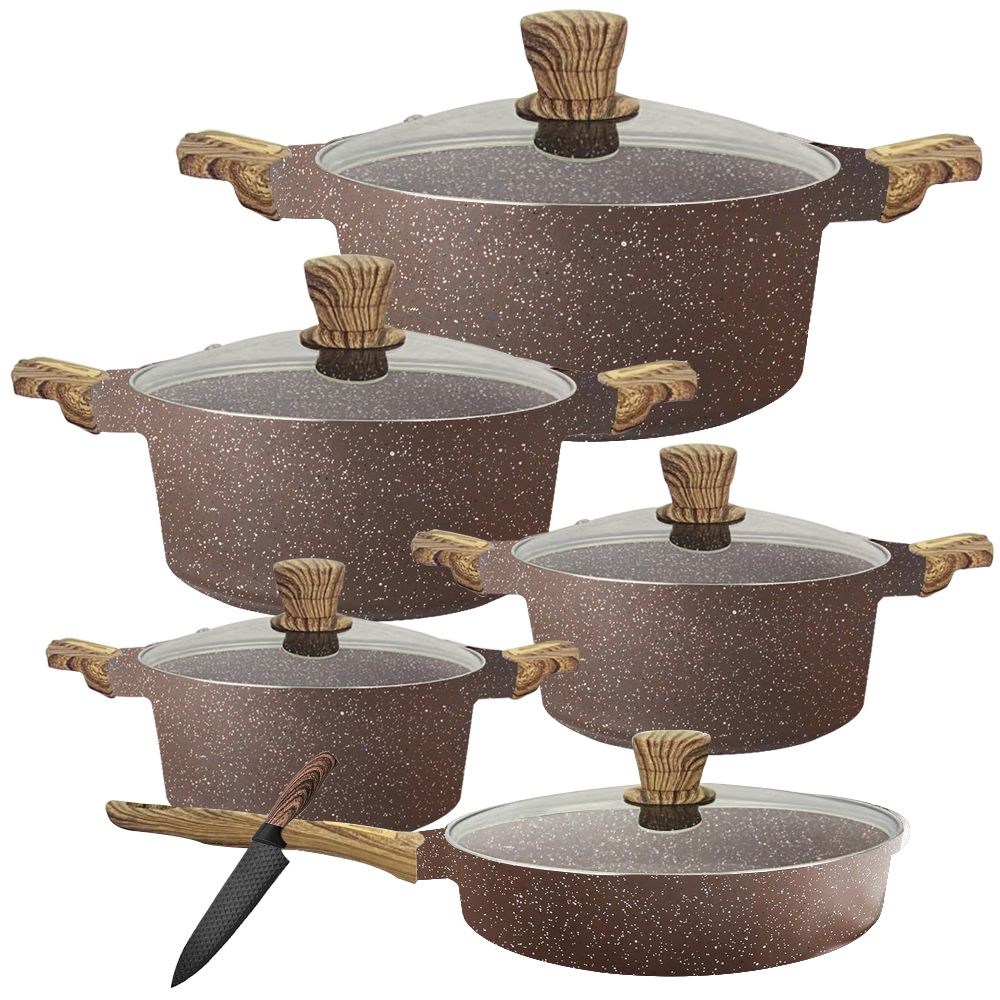 11 Piece Combo Set - Nonstick Marble Die-Casting Cookware Set | Shop ...
