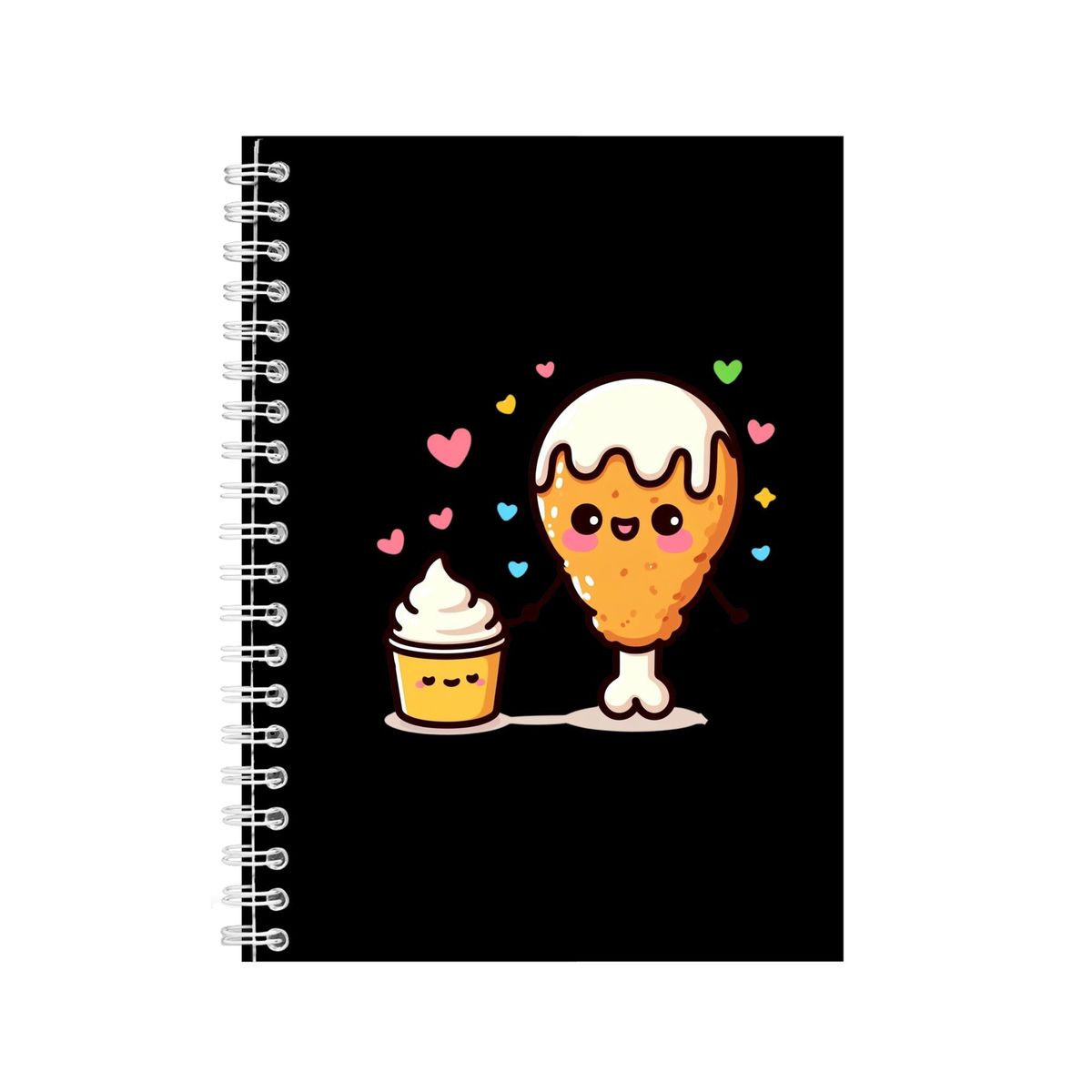 Chicken A5 Notebook Spiral and Lined Matching Couples Graphic Notepad ...