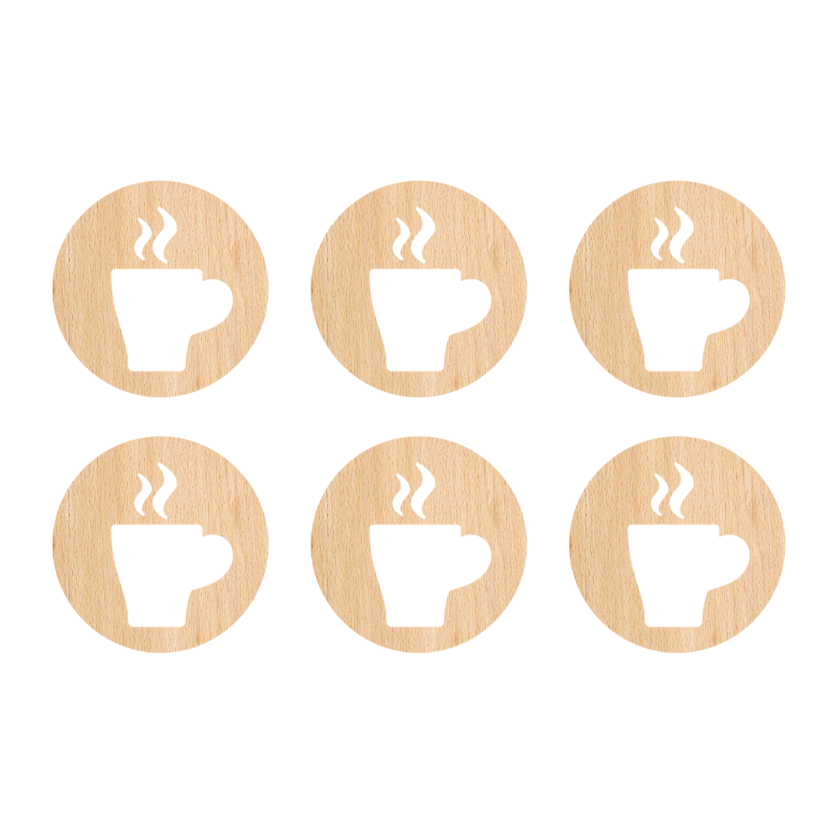 Wooden Coffee Mug Coasters - Set of 6 | Shop Today. Get it Tomorrow ...