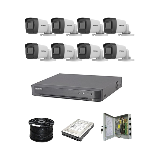 Hikvision 8 Ch Turbo HD Kit-7200 series DVR up to 4MP - 8 x HD1080P Cam ...