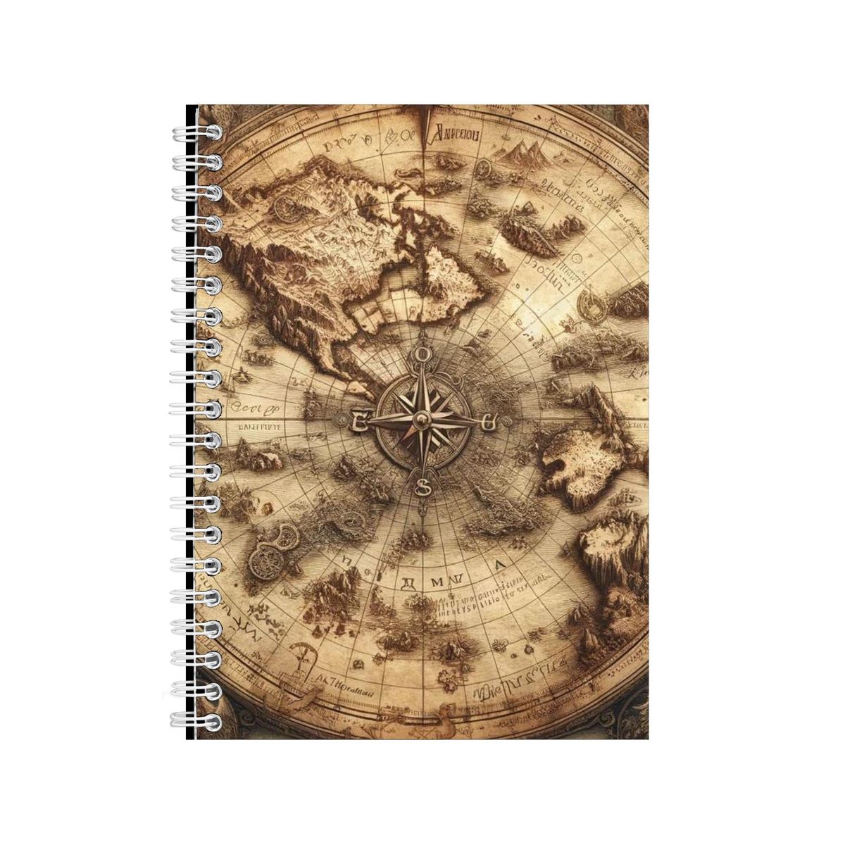 Compass A5 Notebook Spiral and Lined Maps Graphic Notepad Design ...