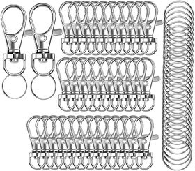 120 Rotating Snap Hooks With Key, 120 Metal Lobster Claw Clasp Key ...